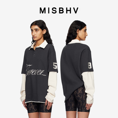 MISBHVFOREVER DOUBLE LAYERED POLO长袖T恤新品25春