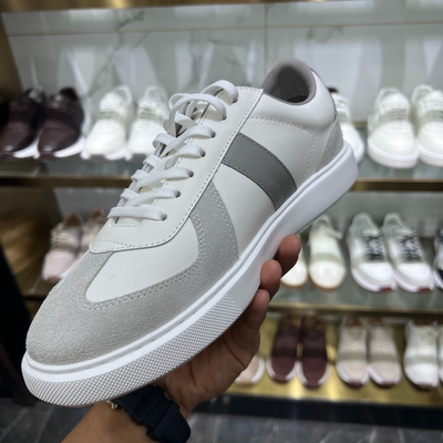 德训鞋老钱风小白鞋男款真皮拼接百搭休闲板鞋 LX8