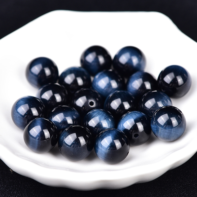 10A天然蓝虎眼石散珠子虎晴石