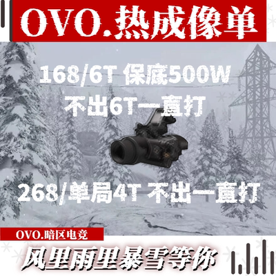 暗区突围热成像单168/6T 保底共计500W不出6个T一直打ovo纯绿护航