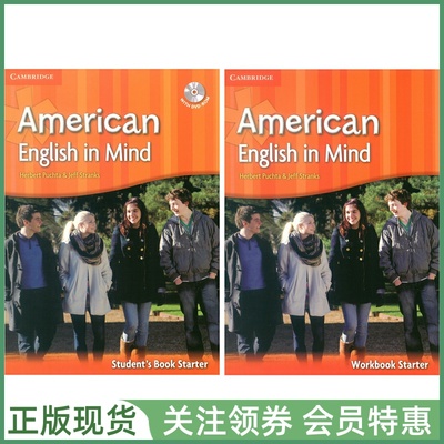 剑桥青少年中学英语教材 American English in Mind Starter Student's Book and Workbook 入门级学生用书练习册 美音版EIM AEIM