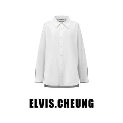 ELVIS.CHEUNG拼接衬衫式外套