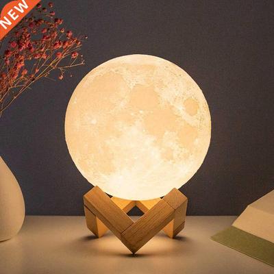 8cm Moon Lamp LED Nig Lig Battery Powered With Stand Sta
