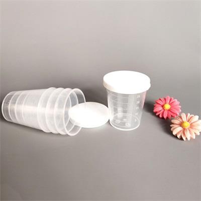 10Pcs 30/50ml Plastic Graduated Measuring Cup With Cap For