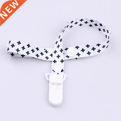 1Pcs Black Baby Pacifier Clip Chain Sos Ribbon Funny So
