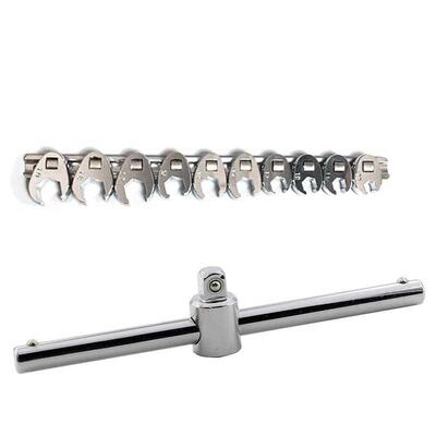 Flare Nut Crowfoot Line Hex Wrench Set 3/8Inch Drive Open E