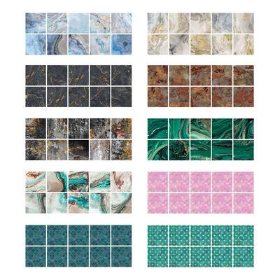 10pcs Retro Floor Tiles Wall Stickers Self adhesive Waterpr