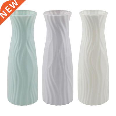 Nordic Plastic Vase Imitation Ceramic Flower Pot Weave Plant