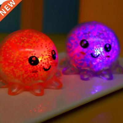 1 Pc Glowing Light Squid Vent Ball TPR Squeeze Toys Decompre