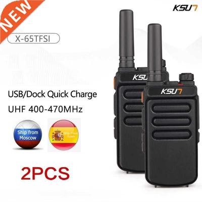 2PCS Walkie Talkie Mini Powerful Ham Radio Station Comunicad