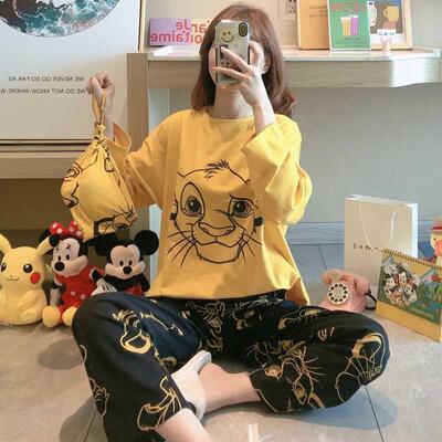 The Lion King Simba Cute Pajamas Set Autumn Winter Long Slee