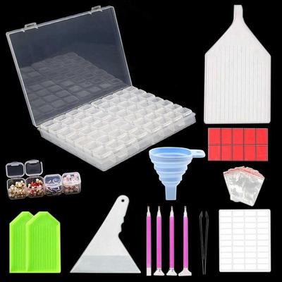 Diaond Painting Tools Sets with 56/28 Cells Plastic Storag