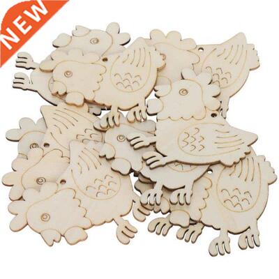 Wooden Chicken Pendant Unfinished Wooden Decorations Wooden