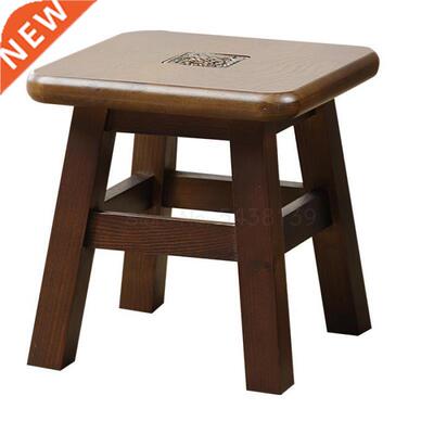 Solid wood stool home American retro bench dining stool