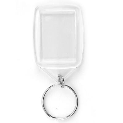 100PCS Acryl Blanco Clear Sleutelhangers 35x25 MM Plaats Fot