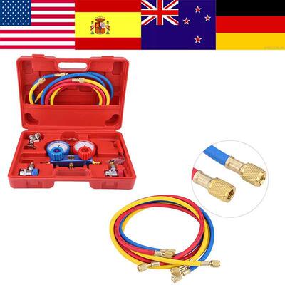R134a Air Conditioner A/C Manifold Gauge Set with 5ft Chargi