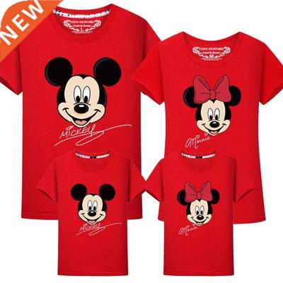 Family Matching Clothes Cartoon Mickey Minnie Printed T-shir