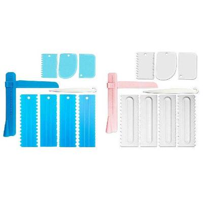 9Pcs/Set Cake Decorating Comb Cake Scraper Smo Cream