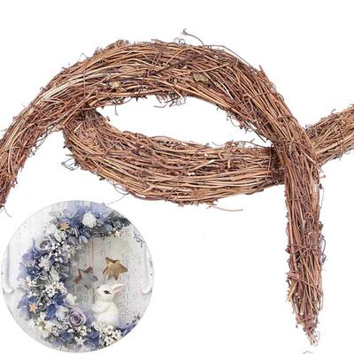 Moon Shape Wooden Vine Dried Branch Wreath Natural Rattan