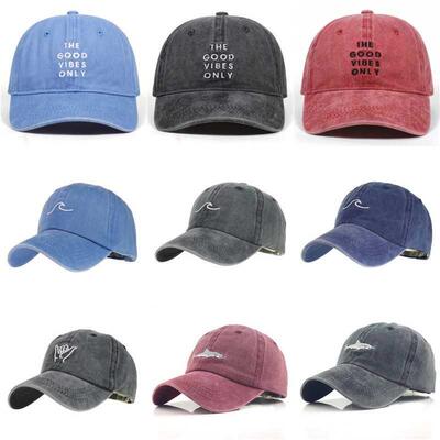 Embroidery cap Washed wave baseball cap outdoor leisure New