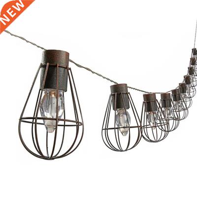 3M LED Solar Outdoor Hanging Iron Light String Courtyard