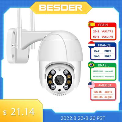 5MP PTZ IP Camera Wifi Outdoor AI Human Detection Audio 1080
