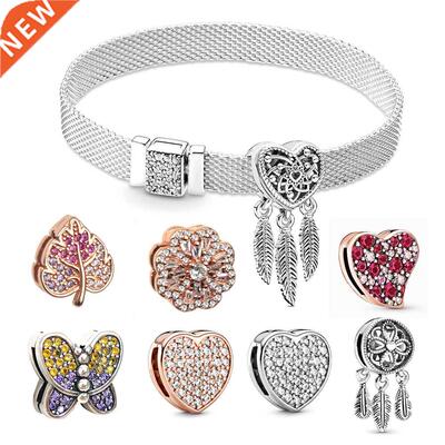 NEW Zircon S925 Silver Color  Bracelet Fit Original Refle