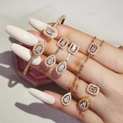 4pcs Pack 2022 New Luxury Princess silver color bride Dubai