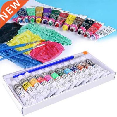 6 ML 12 Color Professional Acrylic Paint Watercolor Set Hand