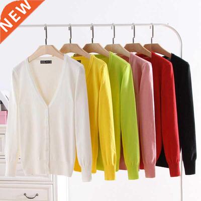Autumn And Winter Casual Thin Women's Knitted Short Cardigan