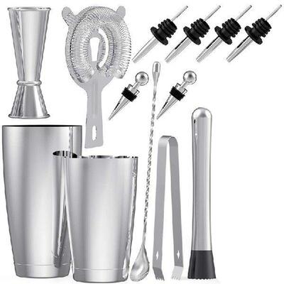 Stainless Steel oston Cocktail Shaker ar Set Tools With