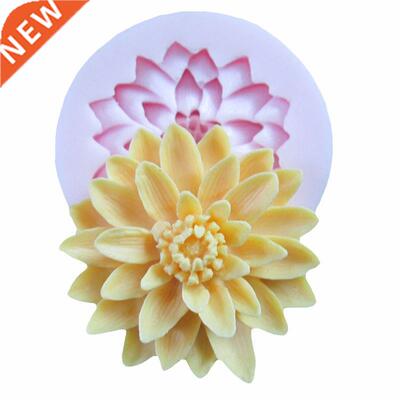 3D Beautiful Lotus Chrysanthemum Flower Silicone Soap Moulds