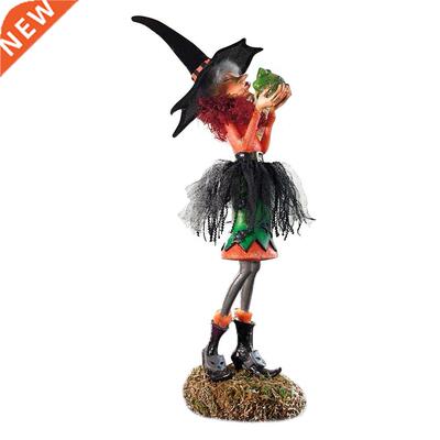 Halloween Witch Doll Ornament Charming Desktop Dolls for