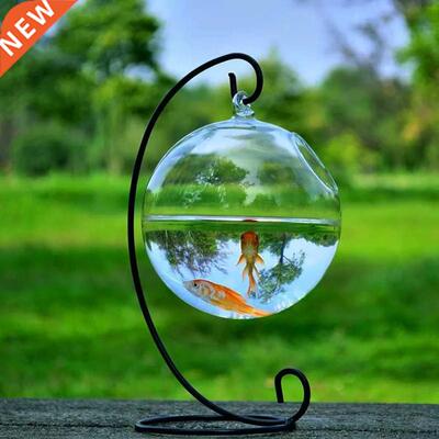 1Set Round Shpe Hnging Glss qurium Fish Bowl Fish Tnk