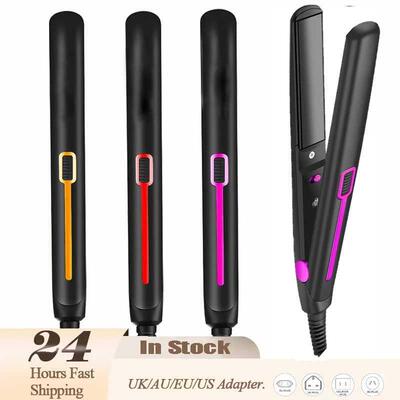 Professional 2 in 1 Hair Straightener Mini Hair Curler Therm