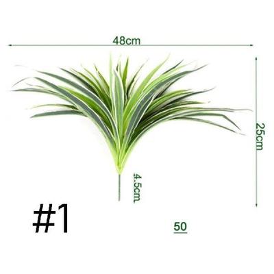 1X Artificial Plastic Plants Chlorophytum Branch Home