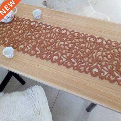 102 * 29cm Flower Felt Tablecloth Runner Table Mats