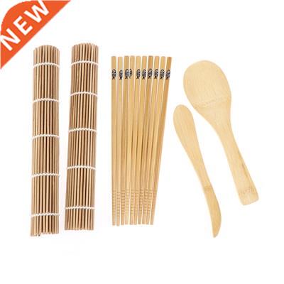 Sushi Maker Set Bamboo Sushi Kit Included 2 Rling Mats 5