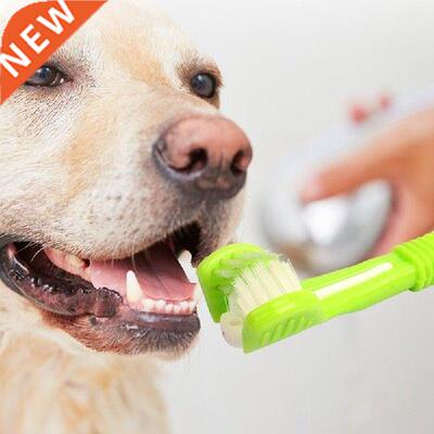 Pet Toothbrush Three-Head Toothbrush Multi-angle Brushing