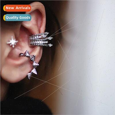 Diamond studded lutin ear clips Europe pointy tapered no pie