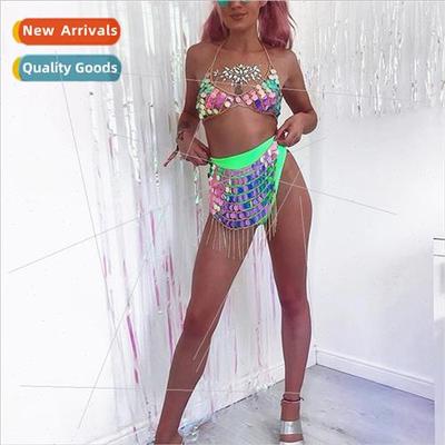 Europe new HuanCai beaded sheath dress sexy nightclub perman