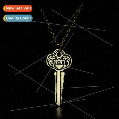 Movie & TV Jewelry Sherlock 221B Apartment Key Necklace