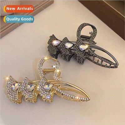 Korea diamond ginkgo biloba geometric hair clips new back he