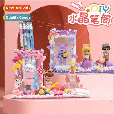 Crystal pen holder new creative handmade diy material packag