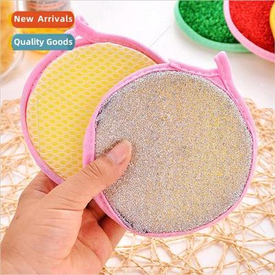 Yuanbao towel kchen double-sided dishwashing wipes round spo