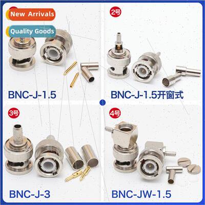 All Copper BNC Male BNC-J-3 Crimp Type Solder Pin Push In RF