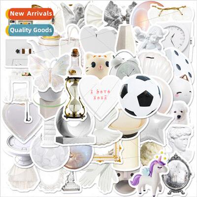 50 White Healing Objects Kids Decorative Stickers ggage Lapt