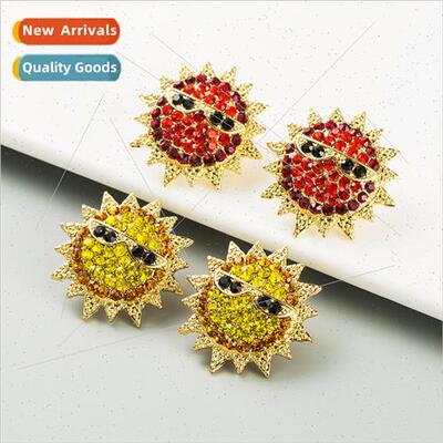 Europe ins creative sun fashion generous earrings female all