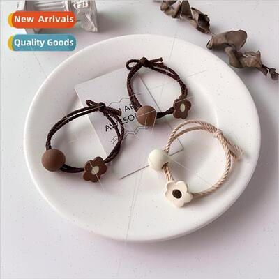 Korea sweet hair band head rope milk curry color system flow