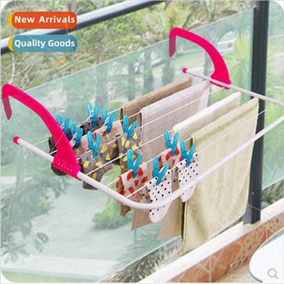Foldable Multi-use Drying Rack Balcony Bathroom Towel Rack W